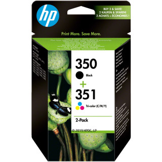 Pack de 2 cartouches d'encre Hp by Second 350/351 Noir et couleurs