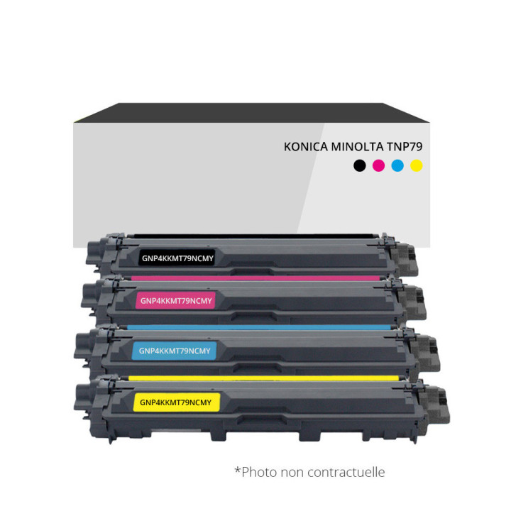 Toner compatible Konica Minolta TNP79 Noir et couleurs
