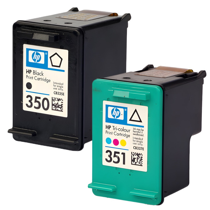 Pack de 2 cartouches d'encre Hp by Second 350/351 Noir et couleurs